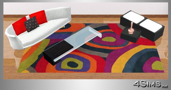 Designer colorful modern rugs in 5 contemporary styles for Sims 3 - 4Sims