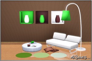 Arria wall decor boxes plus floor lamp for Sims 3 - 4Sims