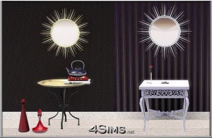 Sun themed mirrors set for Sims 3 - 4Sims