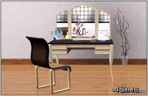 MakeUp Vanity plus Curved Chair for Sims 3 - 4Sims