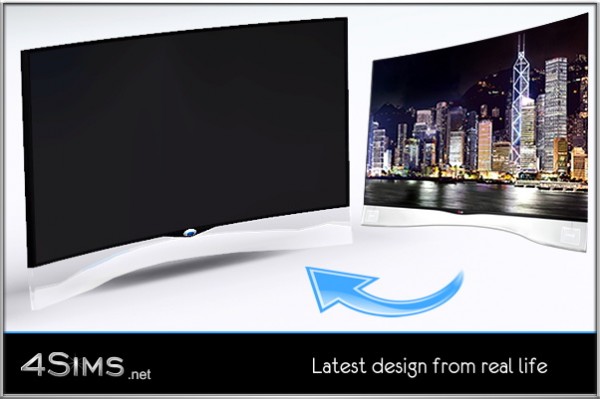 Glass Curved OLED TV for Sims 3 - 4Sims