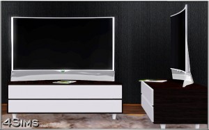 Glass Curved OLED TV for Sims 3 - 4Sims