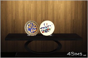 Asian chinese and japanese decorative plates for Sims 3 - 4Sims